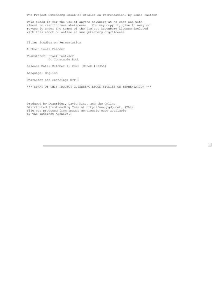 Studies On Fermentation by Louis Pasteur - PDF Room | PDF | Brewing | Beer