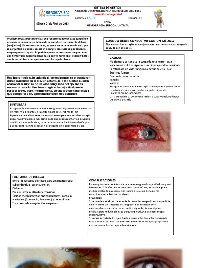 Boletin Hemorragia Subconjuntival | PDF | Hipertensión | Sangrado