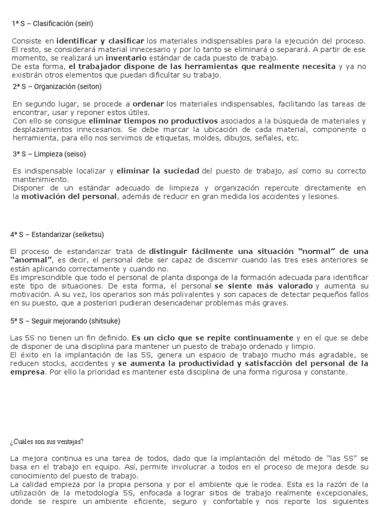 1 S - Clasificación (Seiri) | PDF | Calidad (comercial) | Business