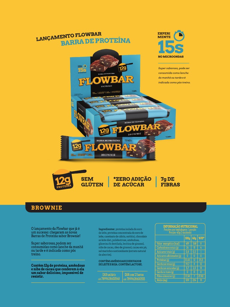 Catálogo Flowbar 2023 Barrinha Proteína | PDF