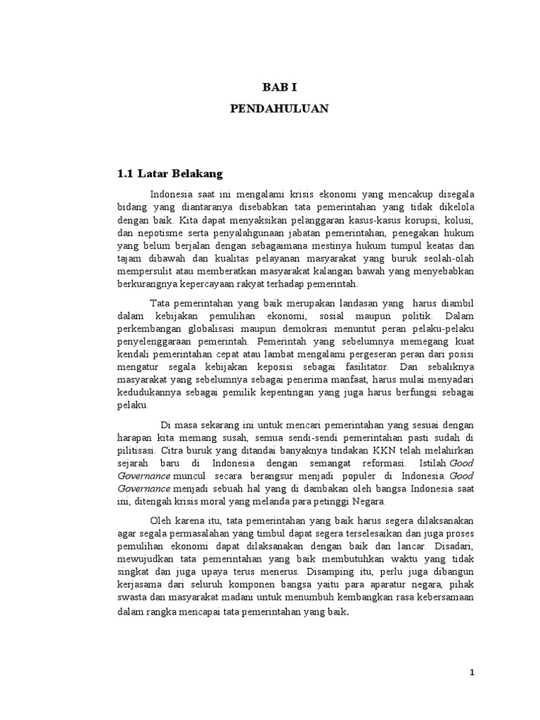 Makalah PPKN Good Governance | PDF