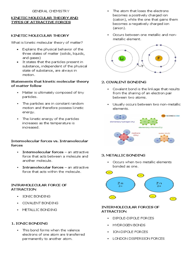 General - Chemistry-Reviewer | PDF | Chemical Bond | Intermolecular Force