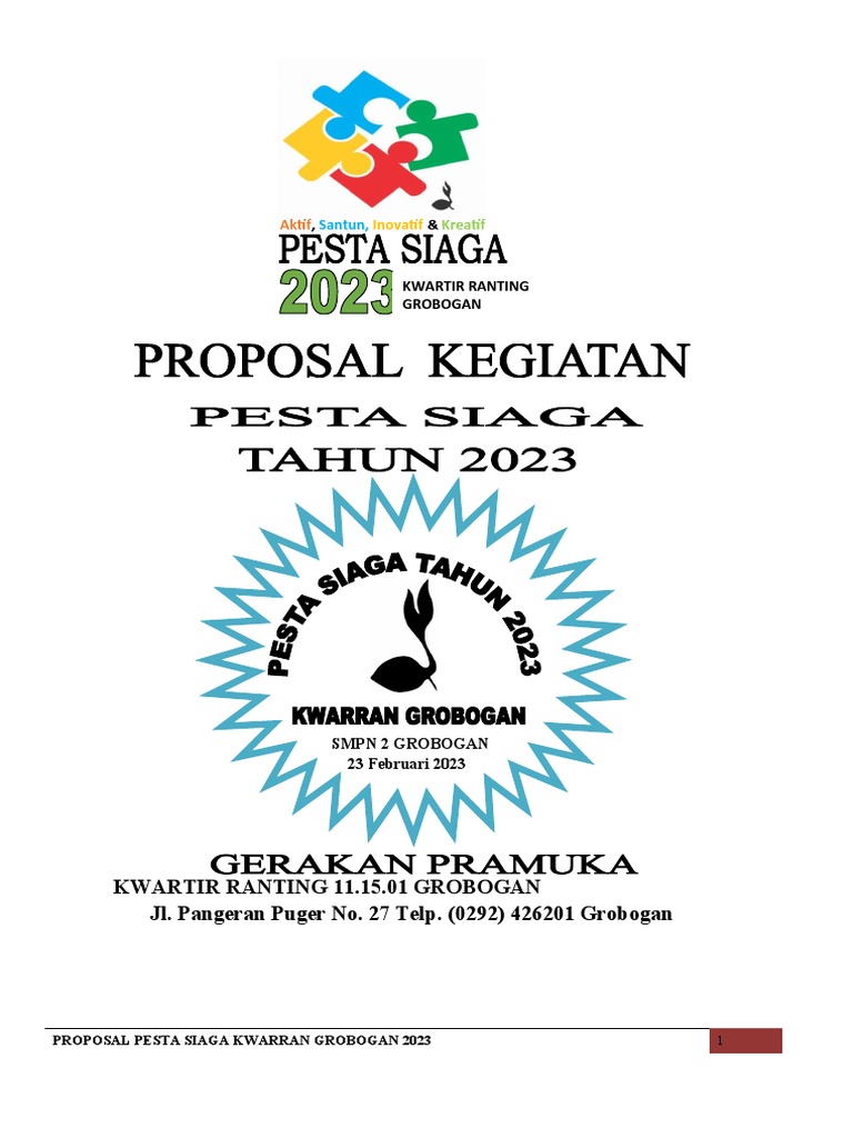 Proposal Pesta Siaga Grobogan 2023 | PDF