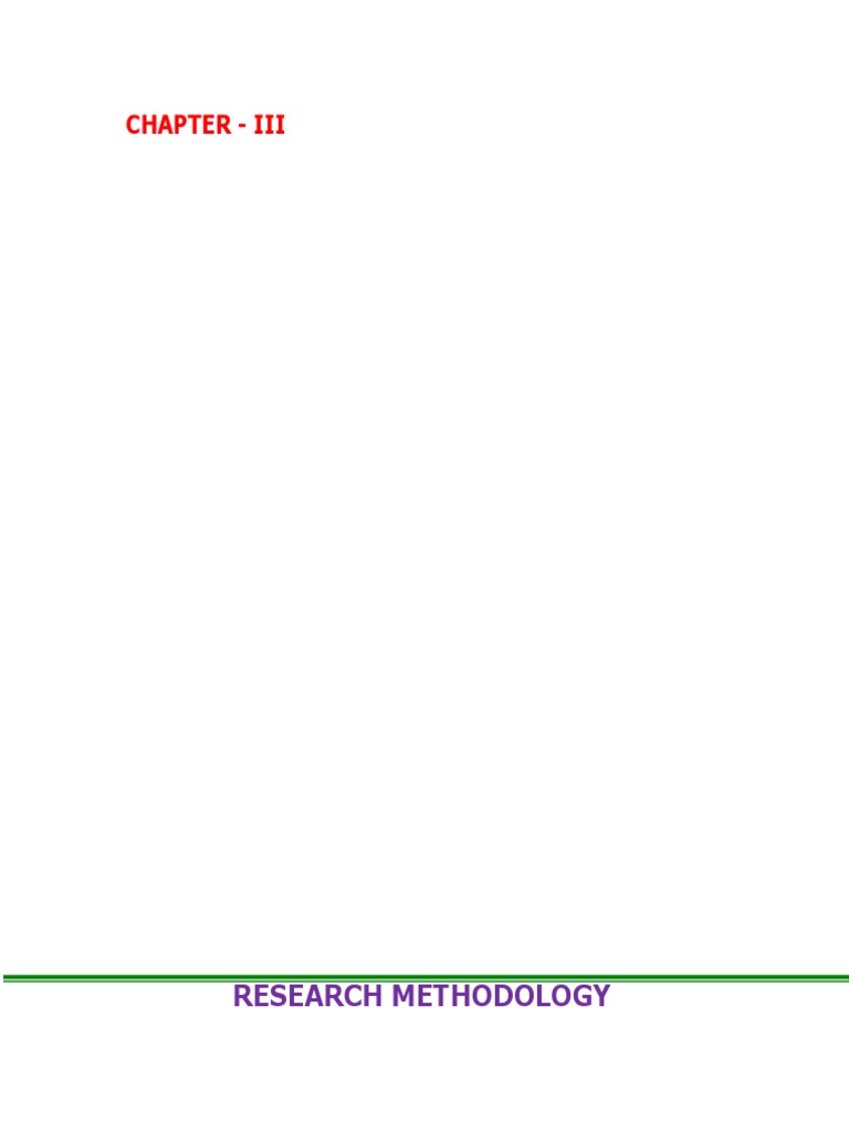 Chapter - Iii: Research Methodology | PDF