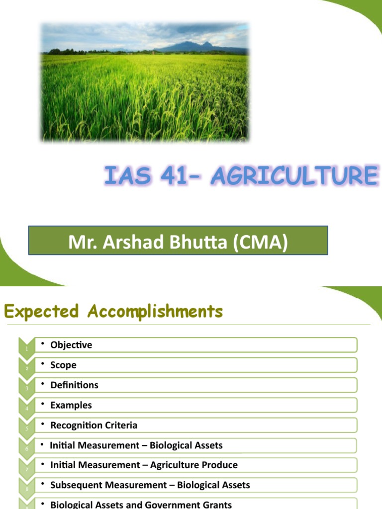 IAS 41 - Agriculture | Download Free PDF | Fair Value | Income Statement