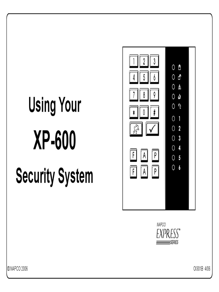Napco XP-600 User Guide (Leon Terrace) | PDF | Legal Liability ...