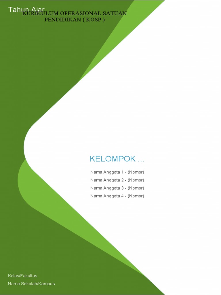 Bocahkampus.com_Cover makalah non formal kelompok | PDF