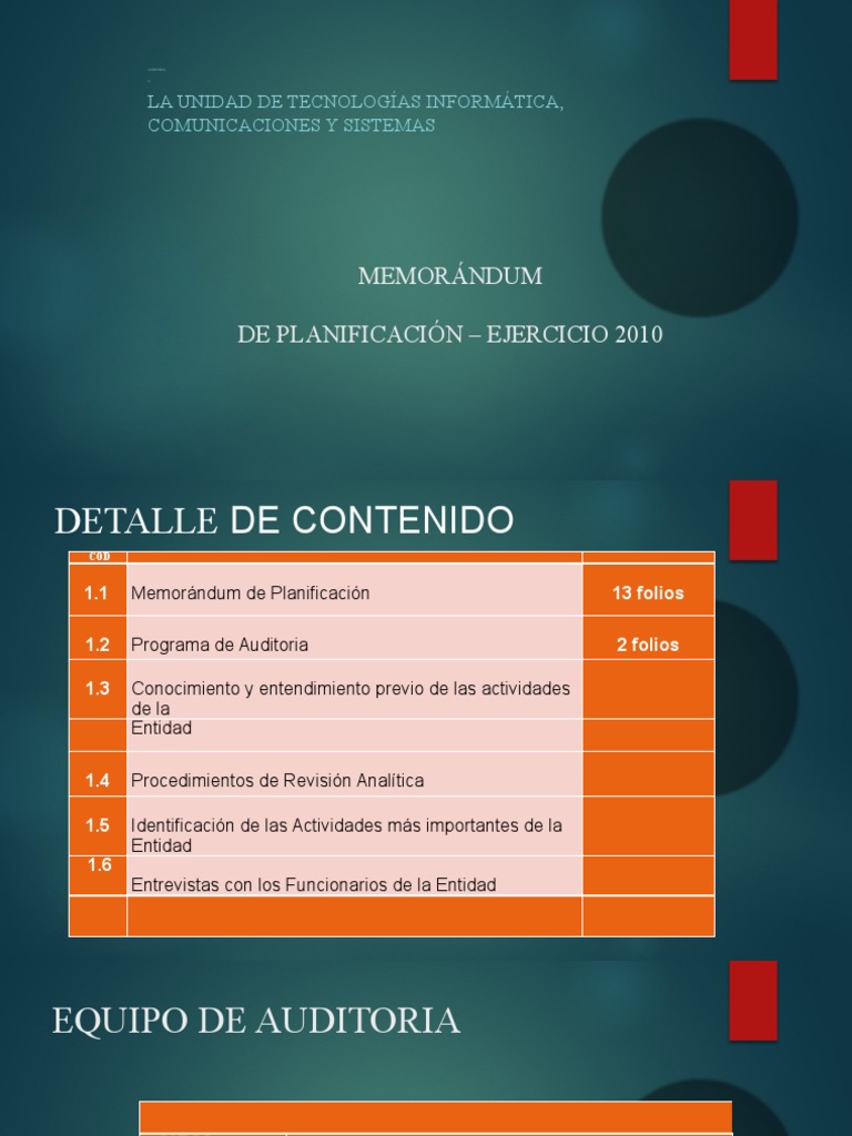Memorándum de Planificacion | PDF | Auditoría | Archivo de computadora Memorándum de Planificacion | PDF | Auditoría | Archivo de computadora