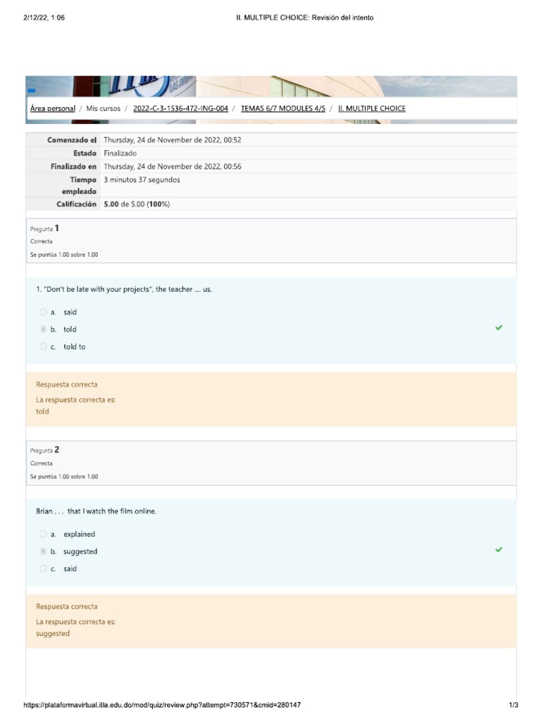 II. Multiple Choice | PDF