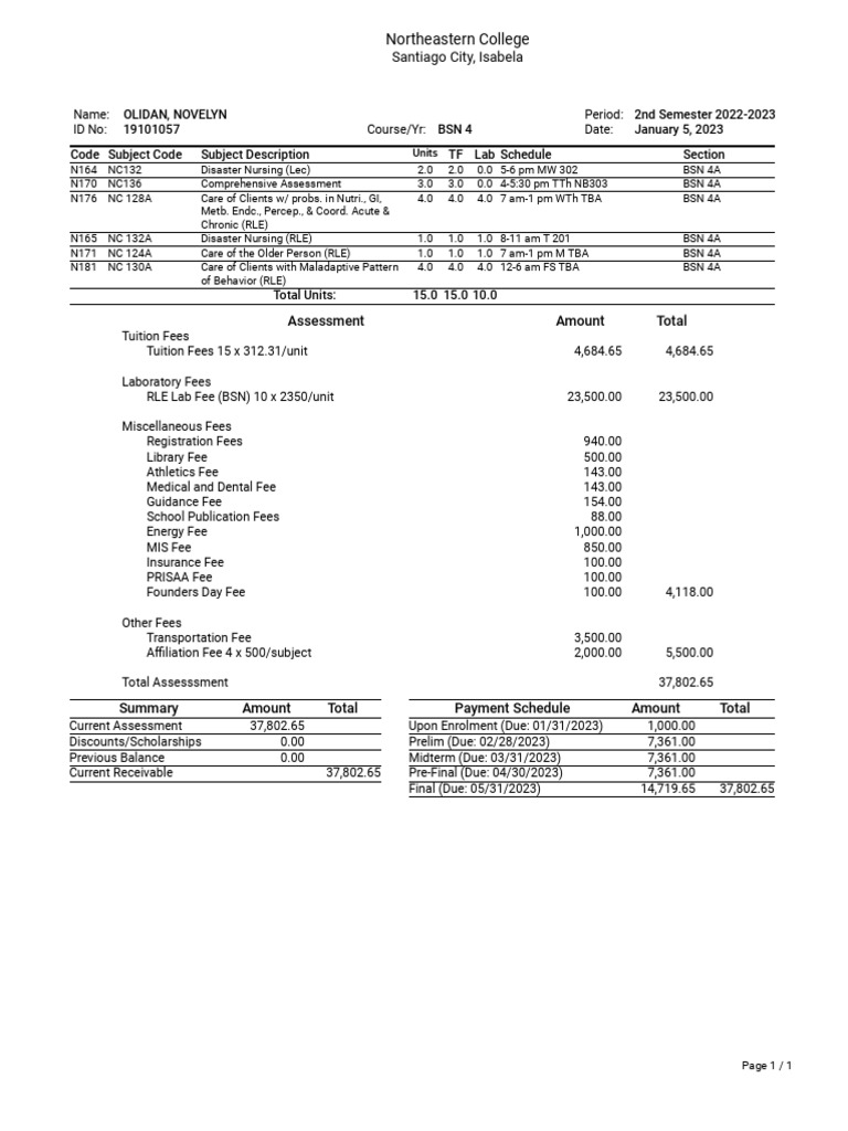 Santiago City, Isabela: Northeastern College | PDF | Services ...