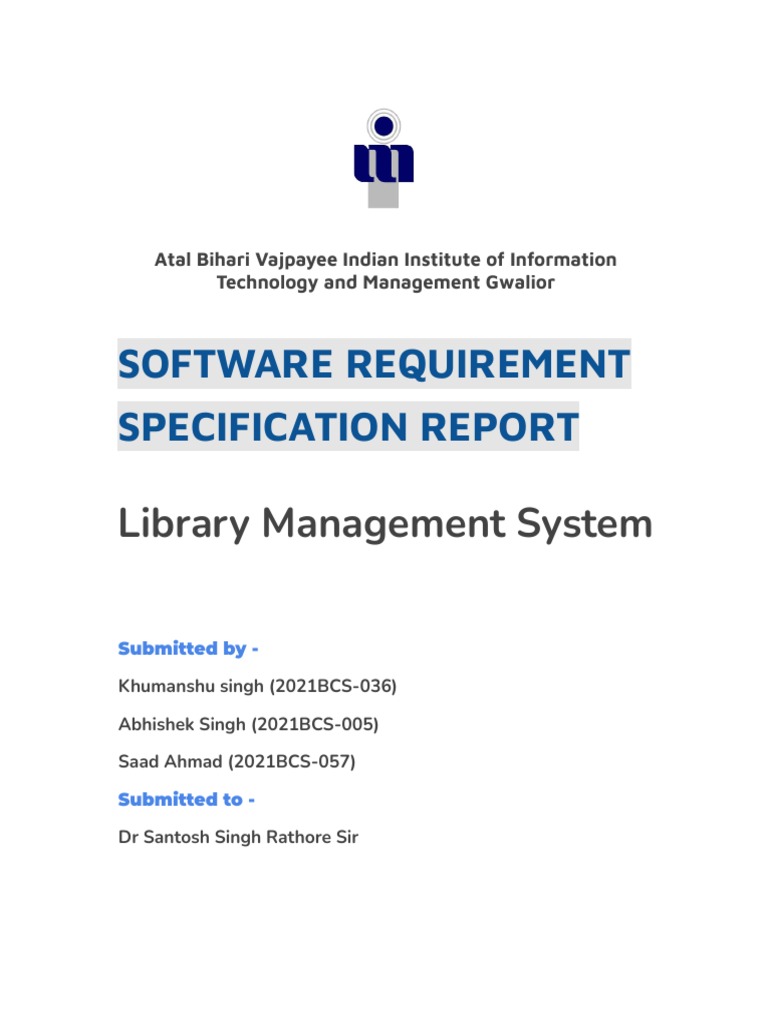 SRS - Library Management System | PDF | Android (Operating System) | Application Software