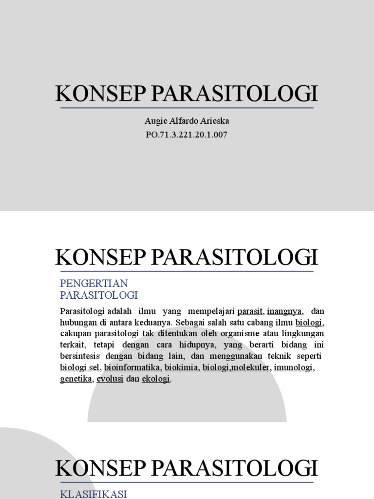 KONSEP PARASITOLOGI | PDF
