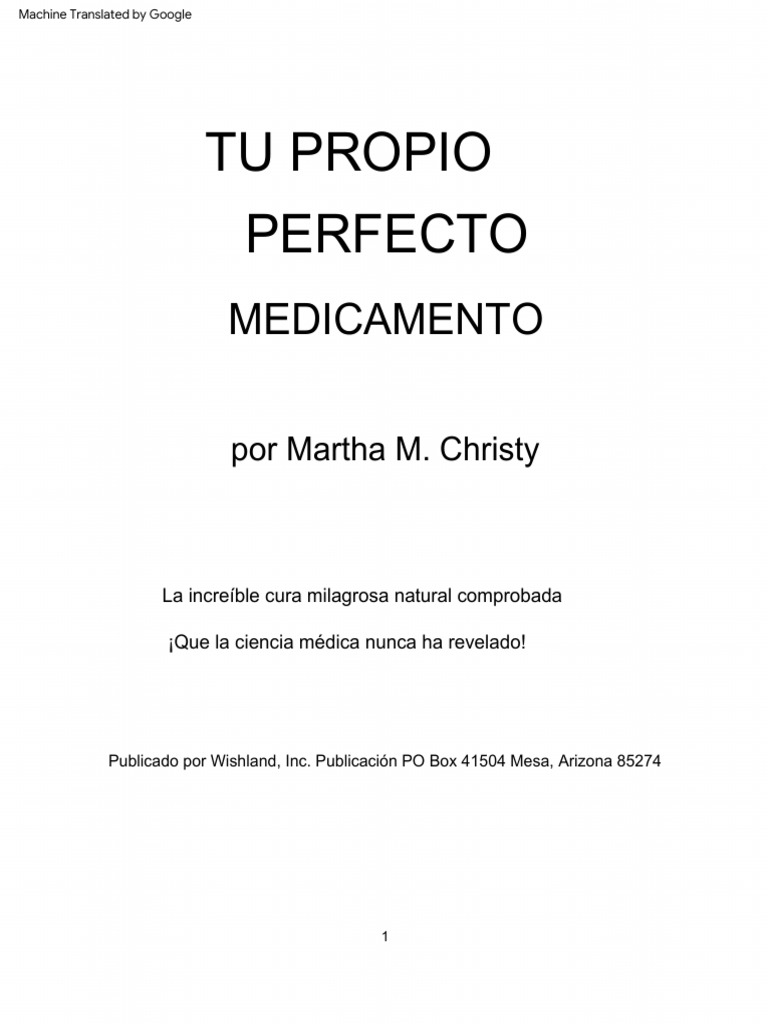 Su Propia Medicina Perfecta (Martha M. Christy) (Z-Library) 195 221 ...