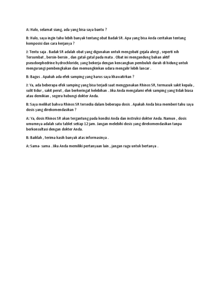 Obat Rhinos SR | PDF | Kesehatan Holistik | Gaya Hidup