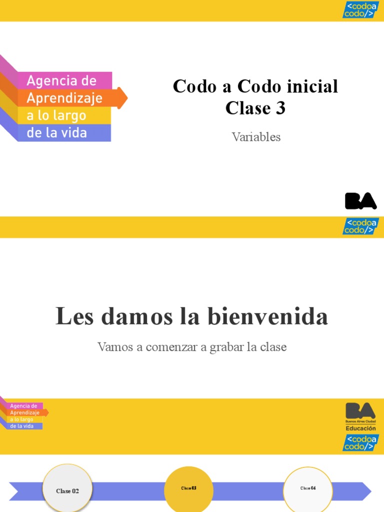 Clase 3 - Variables | PDF | Lenguaje de programación | Programación de ...
