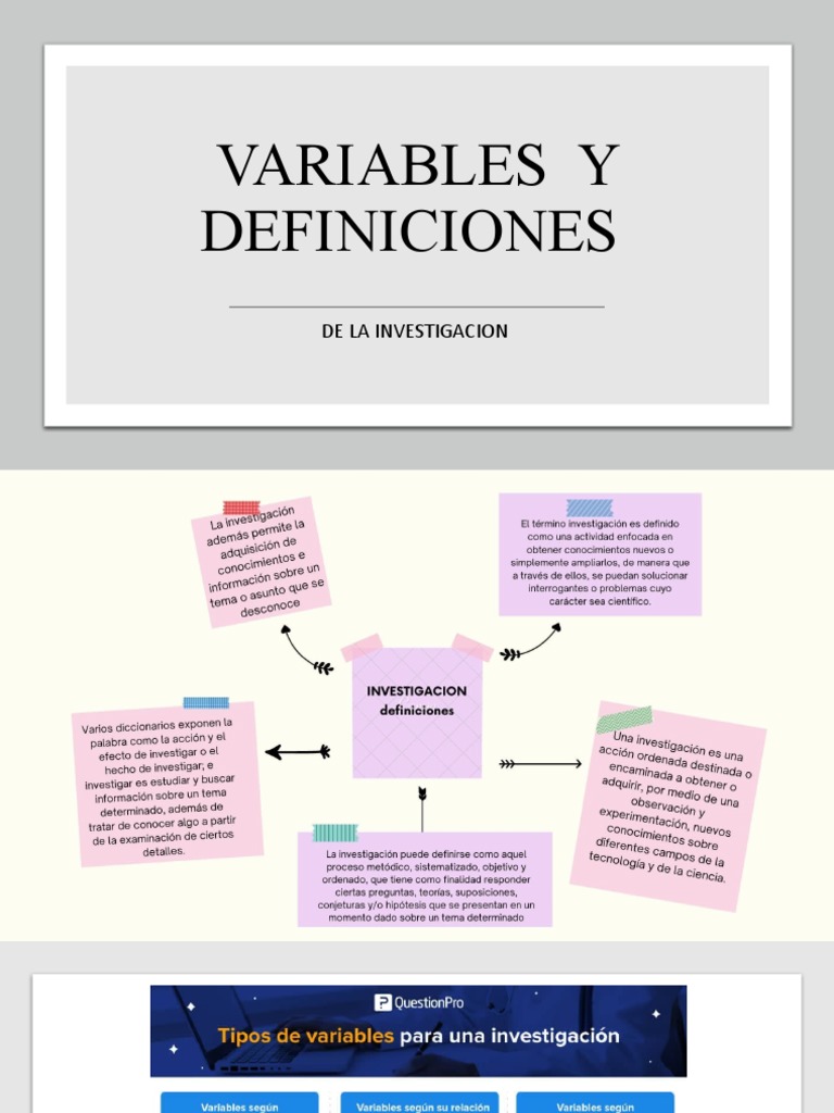 Variables y Definiciones | PDF | Matemáticas | Science