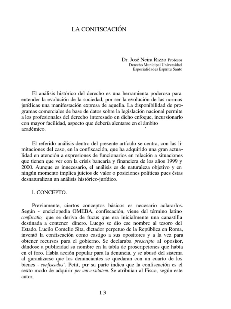 15 La Confiscacion | PDF | Propiedad | Delito