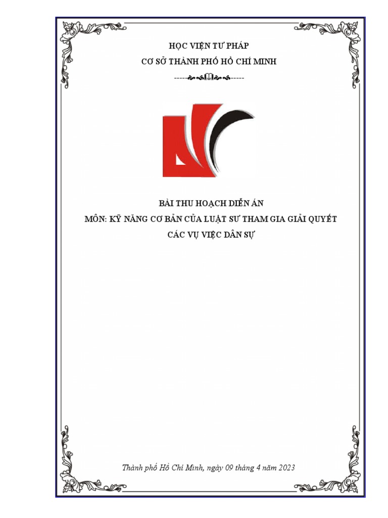 HSDA DÂN SỰ SỐ 09 | PDF