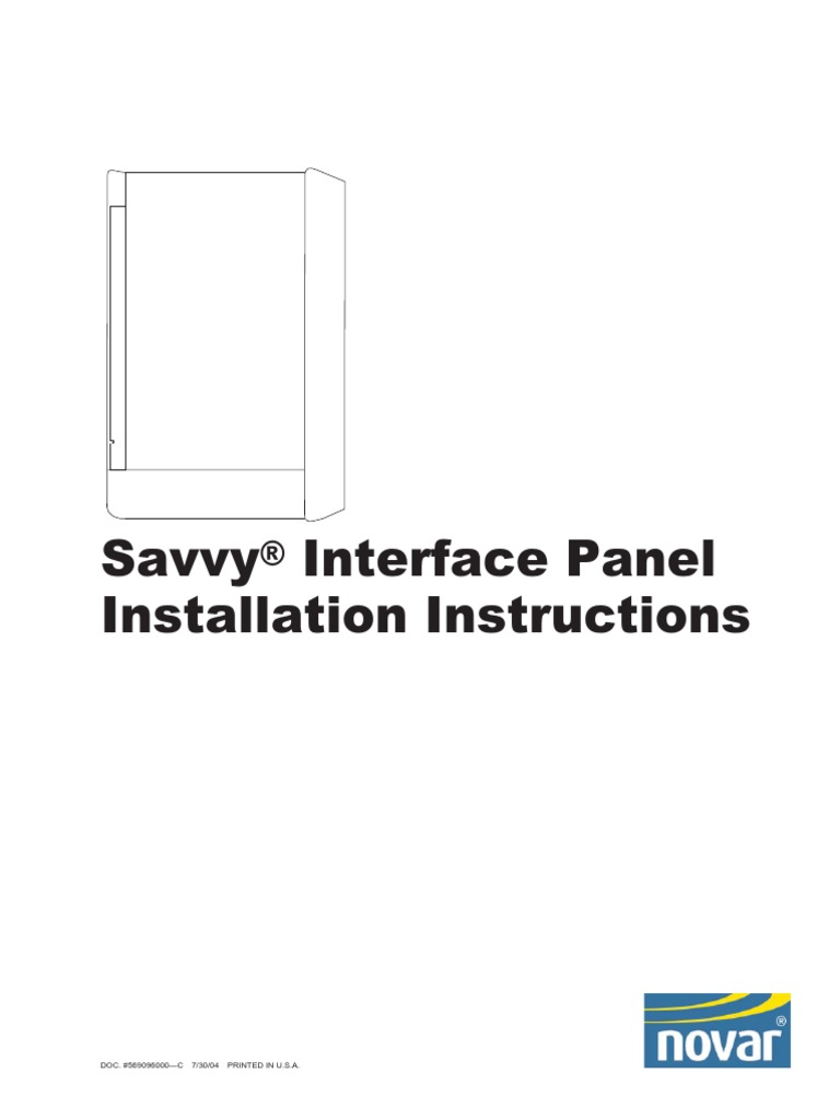 Savvy Interface Panel Installation | PDF | Switch | Screw