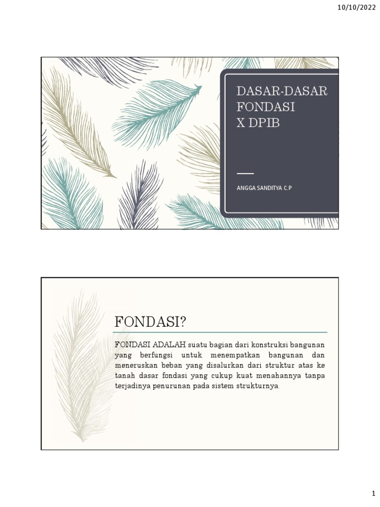 Memahami Dasar Fondasi Bangunan | PDF