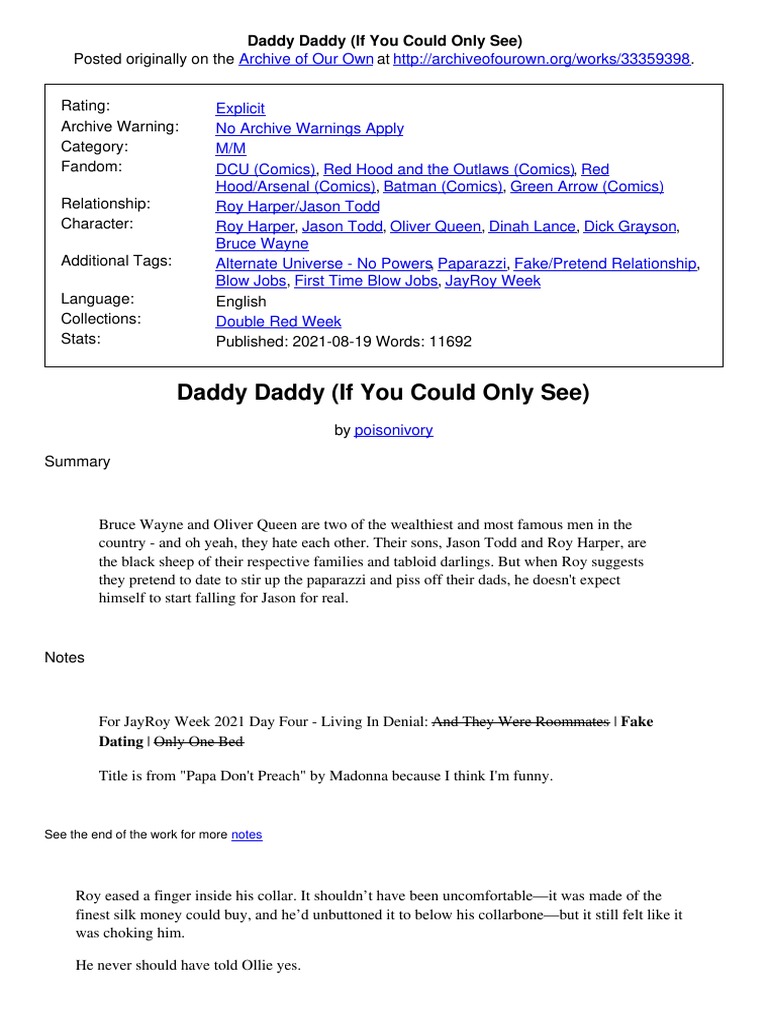 Daddy Daddy If You Could | PDF | Batman