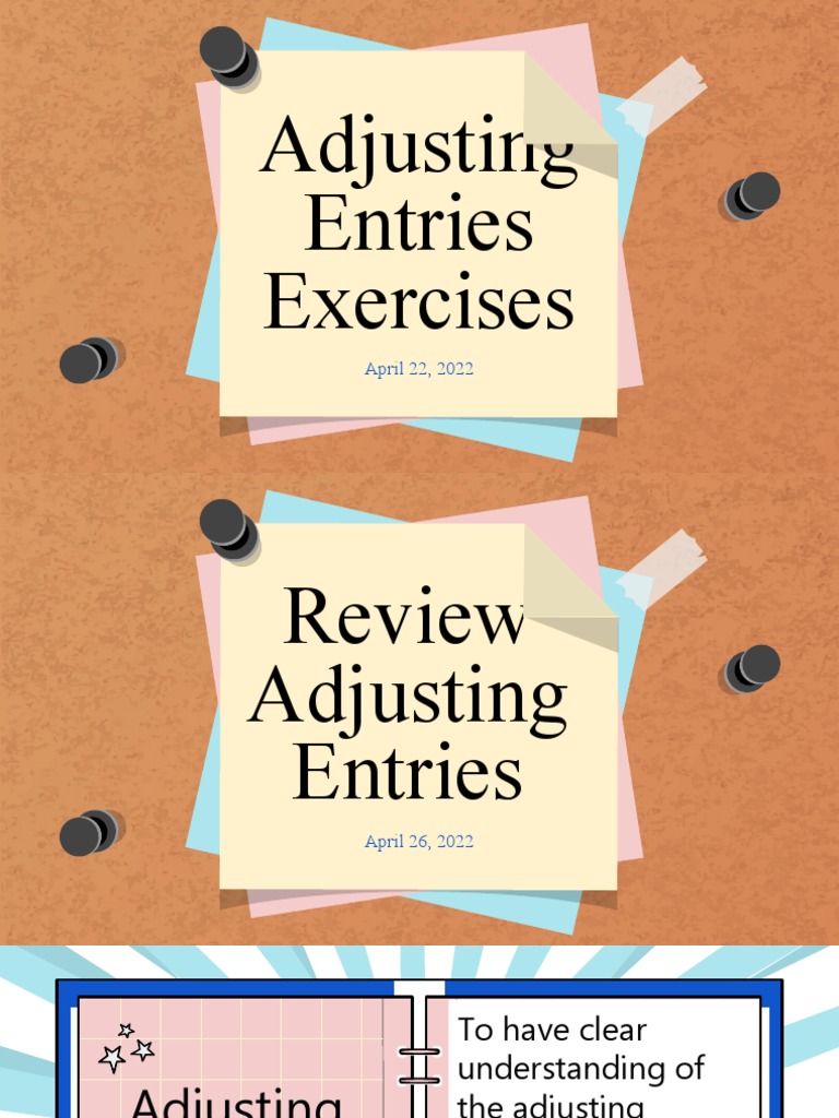 Answer Key - Adjusting Entries Exercises #1-#6 | PDF