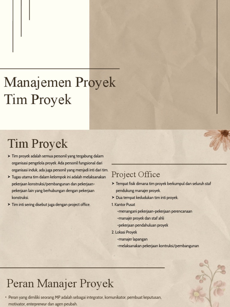 Peran Dan Tanggung Jawab Tim Proyek Pdf