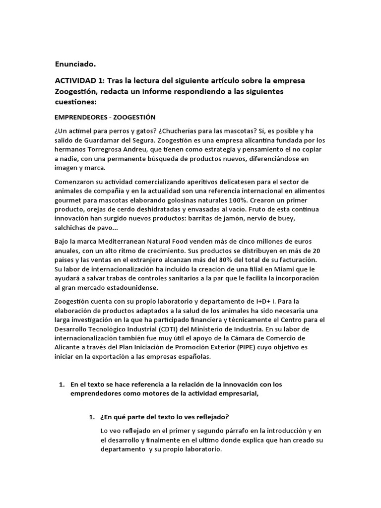 Tarea EA02 | PDF | Innovación | Iniciativa empresarial