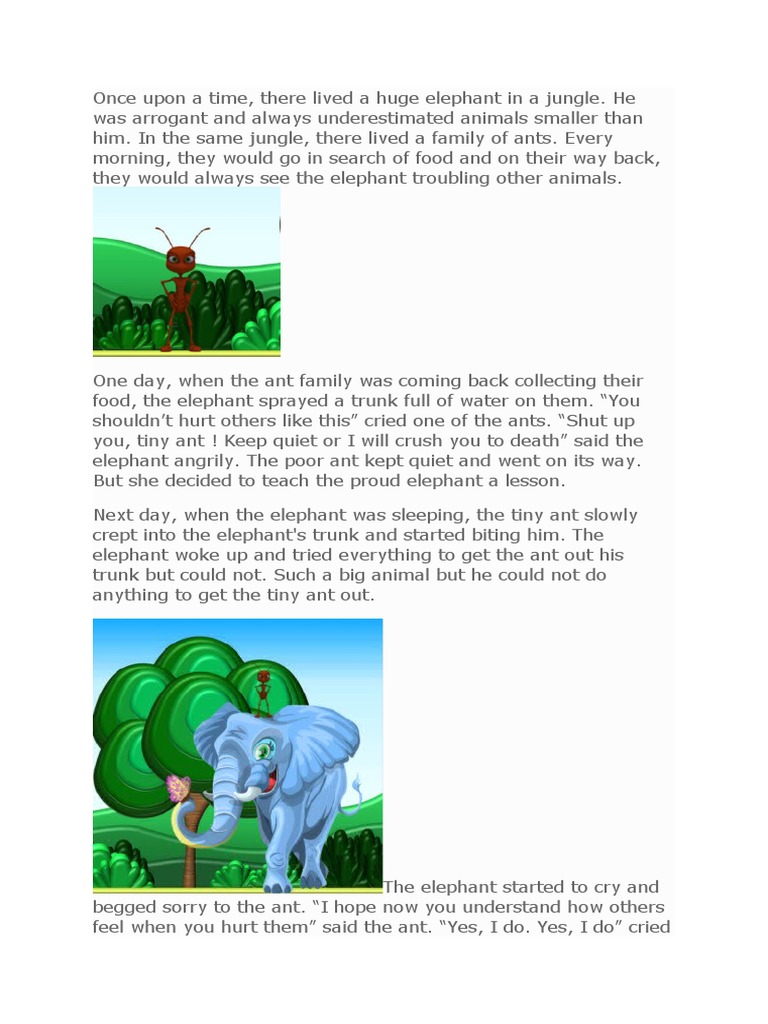 Elephant Learns a Humbling Lesson | PDF