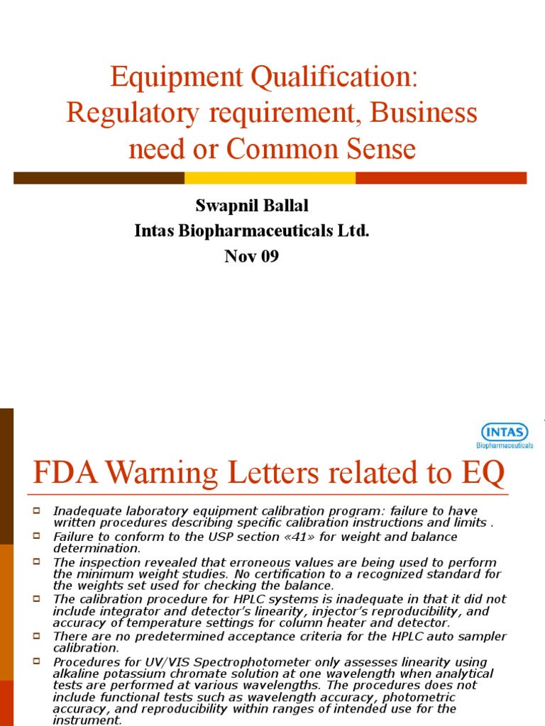 Equipment Qualification | PDF | Verification And Validation