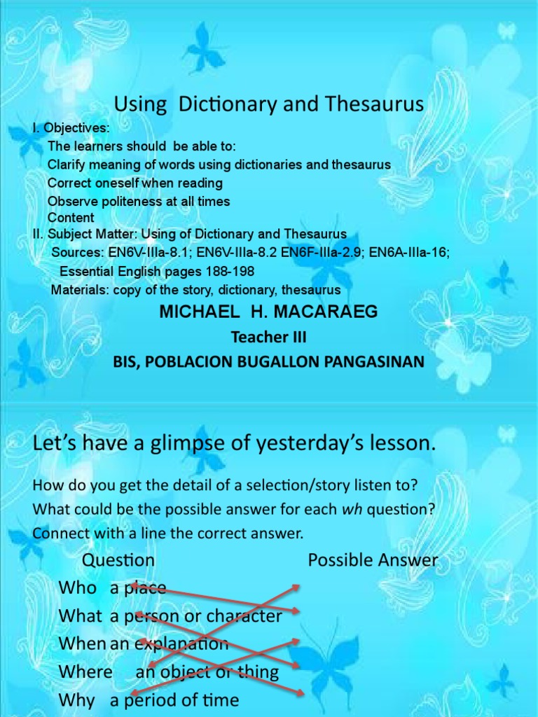 Dictionary vs Thesaurus Explained | PDF | Dictionary | Writing