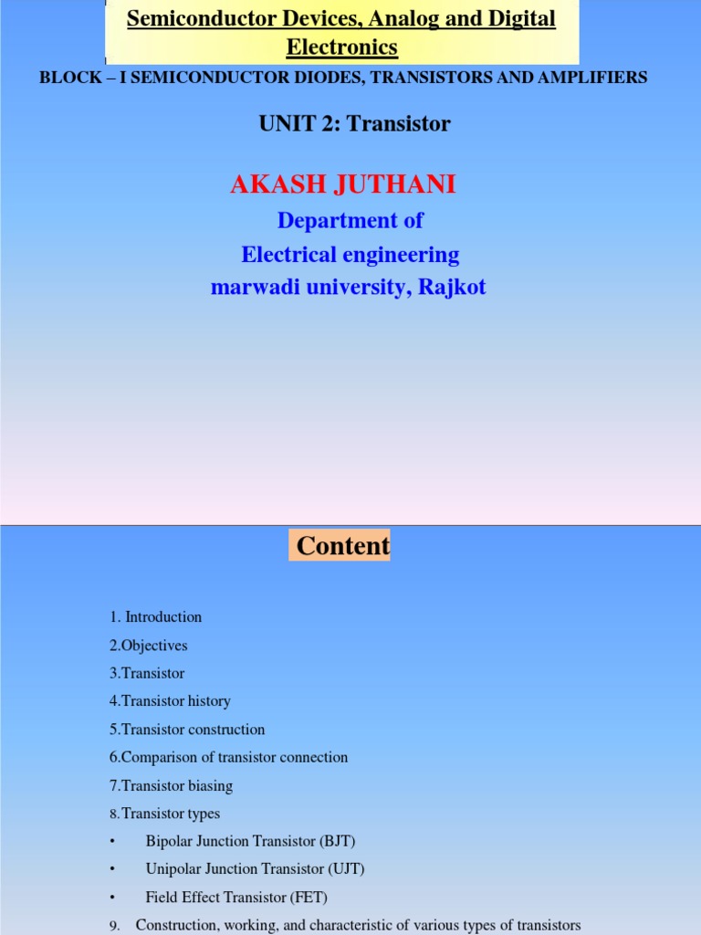 Unit-2 Book | PDF | Field Effect Transistor | Mosfet