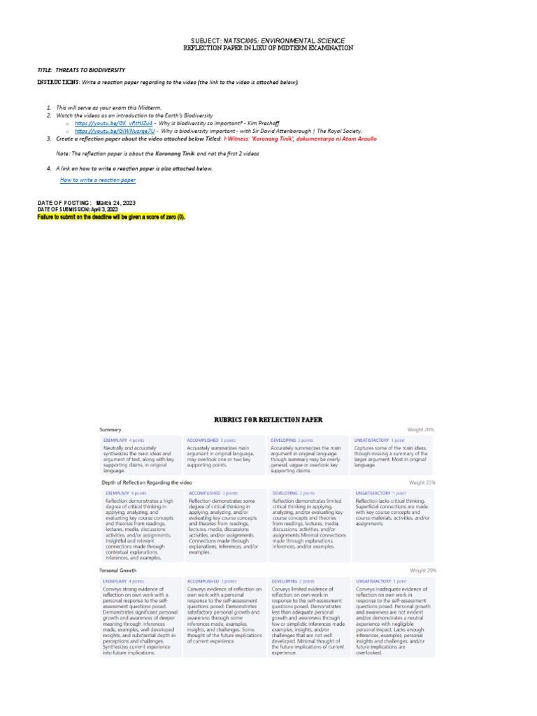 Natsci005-Midterm Exam Output | PDF