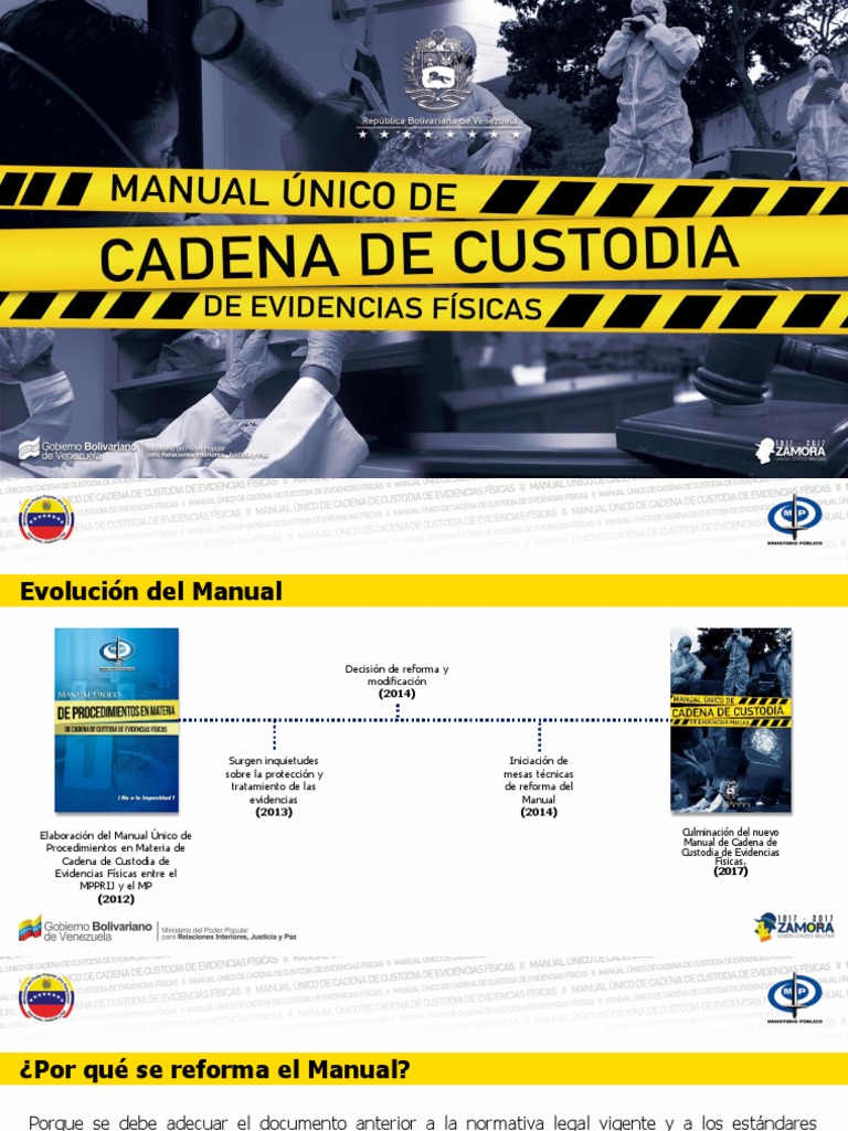 Presentación Manual de Cadena de Custodia | PDF