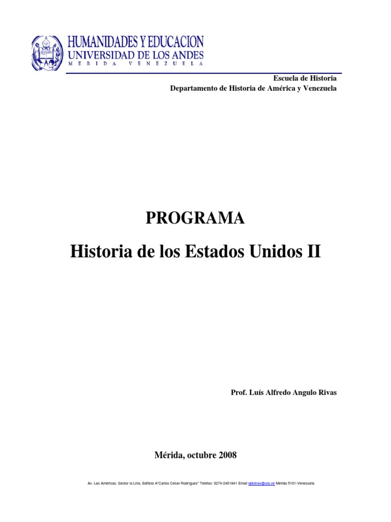 Historia de EEUU II | PDF | Guerra Fría | Los Estados Unidos