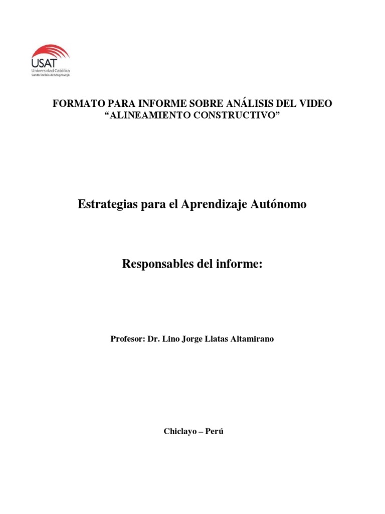 Formato de Informe Fernandez Medina Diego Amado | PDF | Aprendizaje ...