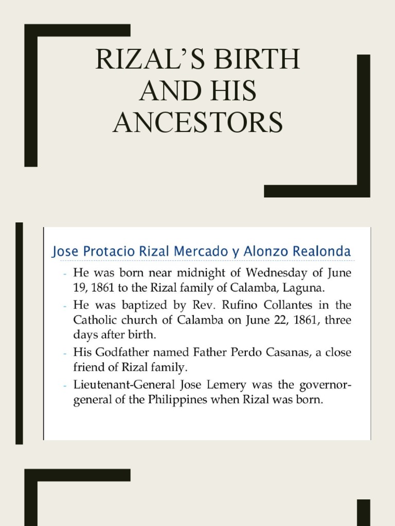 Rizal's Diverse Ancestry: Tracing the Multicultural Roots of Jose Rizal ...