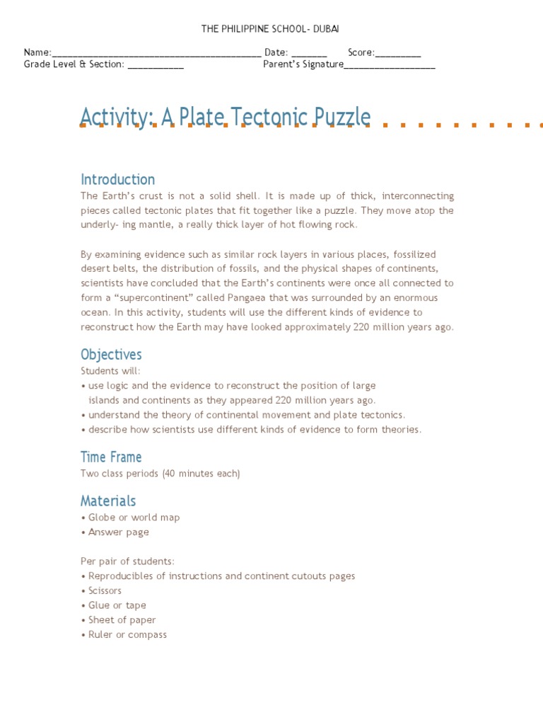 Reconstructing Pangaea: Using Evidence to Assemble the Ancient ...