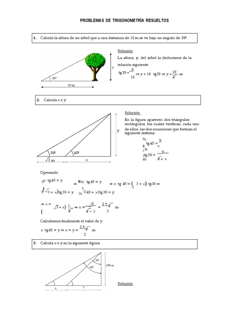 Trigonometría Ejercicios | PDF | Triángulo | Trigonometría