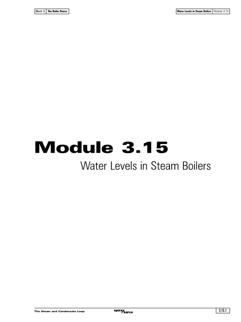 3.15 Water Levels in Steam Boilers | PDF | Boiler | Water