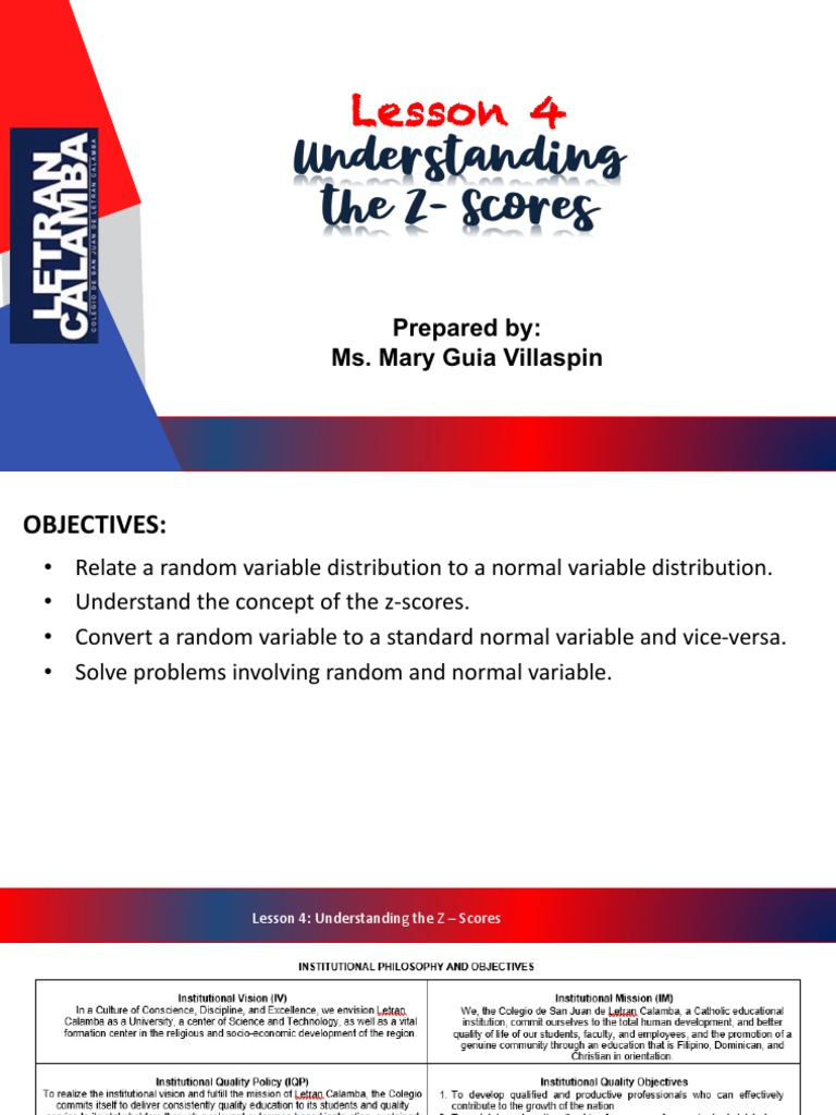 4 - Understanding The Z Scores | Download Free PDF | Standard Score ...