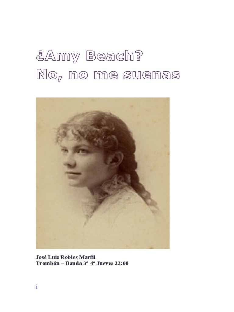 Amy Beach | PDF | Sinfonía | Johannes Brahms