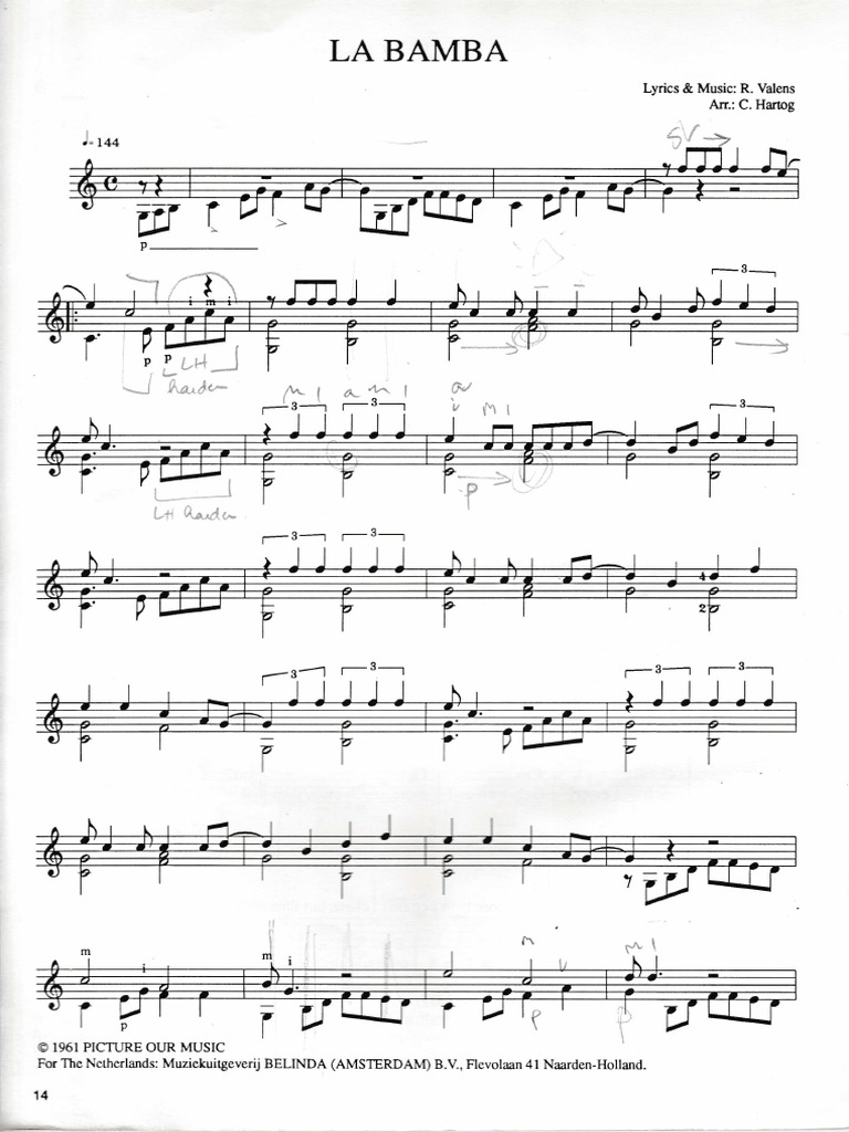 La Bamba - Arr. C.Hartog | PDF