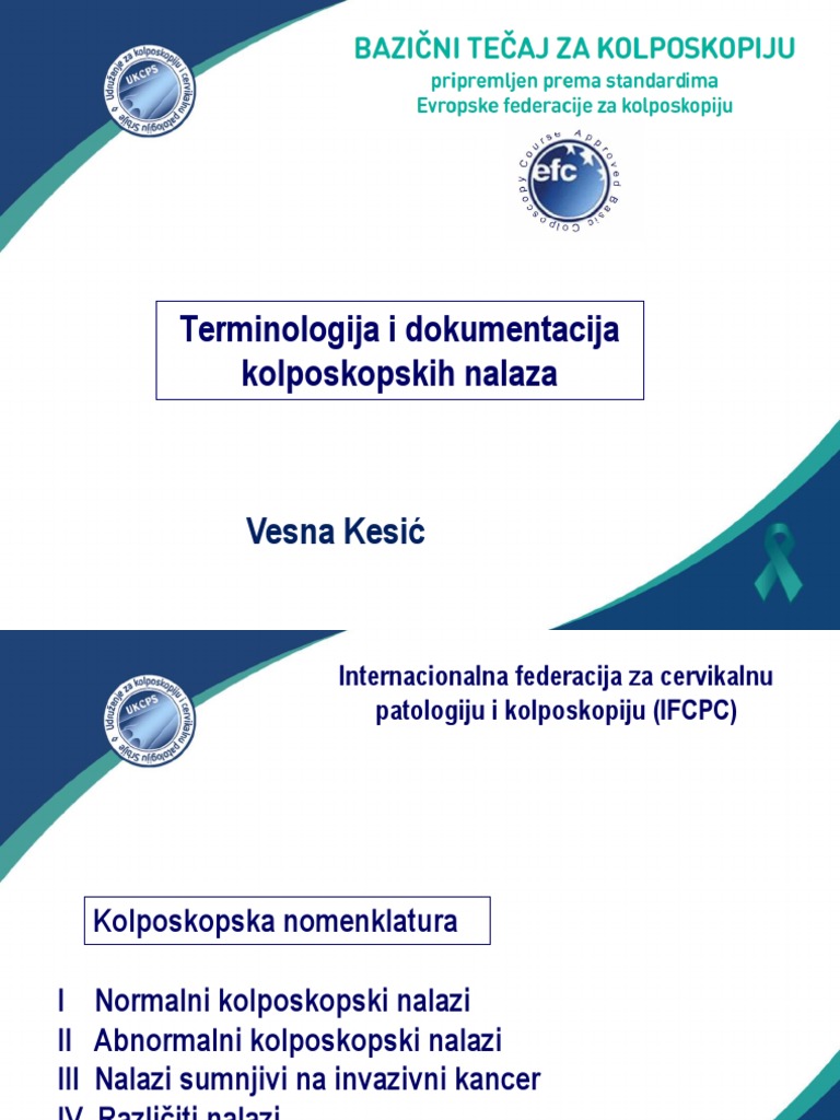 5 Kolposkopska Terminologija I Dokumentacija | PDF