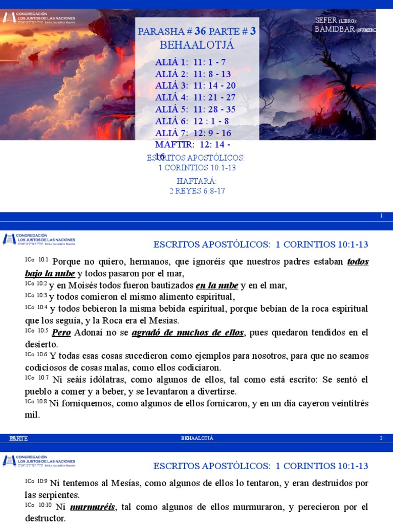 PARASHA #36-3 BeHaalotjá, Ciclo 7 | PDF | Moisés | Contenido bíblico