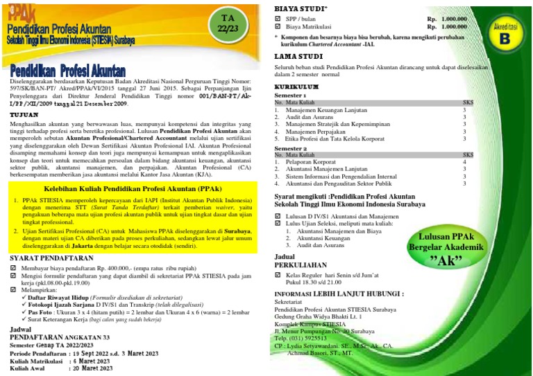 Brosur PPAk (Waiver) Final Genap 2022-2023 (A33) | PDF