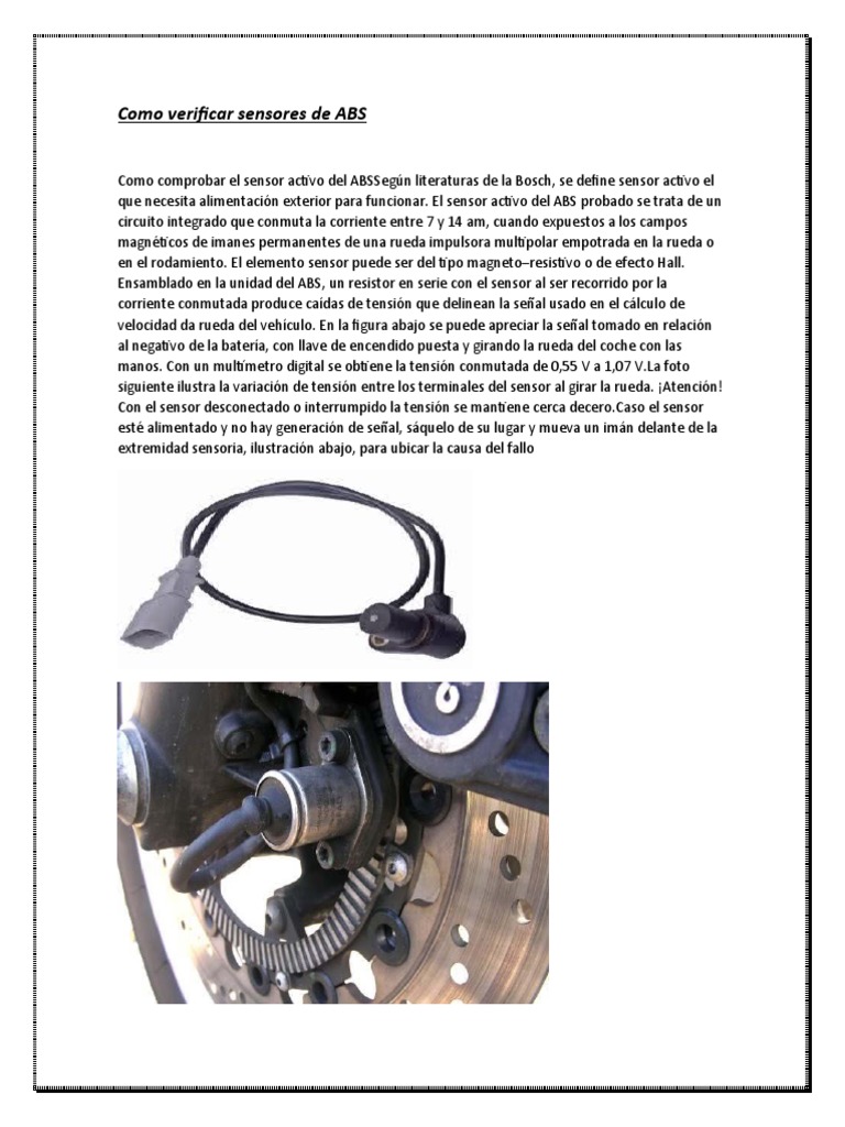 Como Verificar Sensores de ABS | PDF | Tecnología