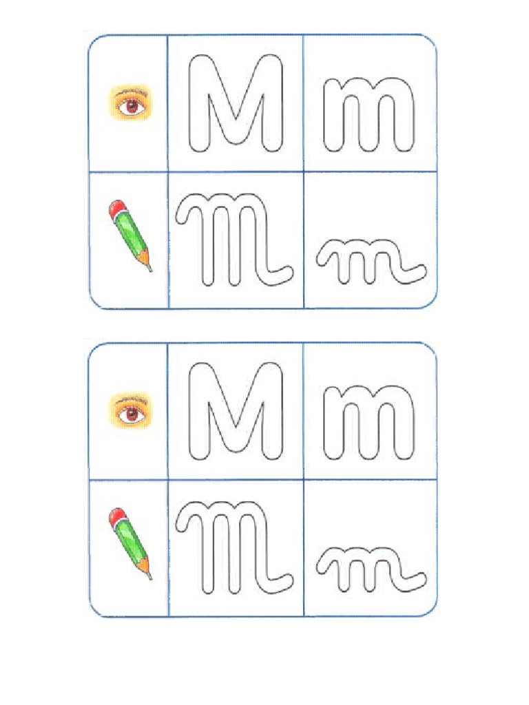 Letra M 4 Formas | PDF