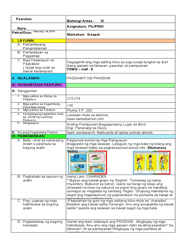 Cot - DLP - Filipino 3-1 | PDF Cot - DLP - Filipino 3-1 | PDF
