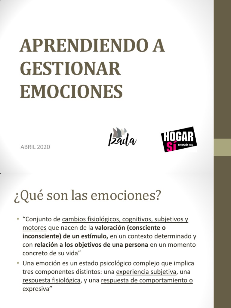 ANEXO XIII Gestión Emocional | PDF | Las emociones | Aprendizaje